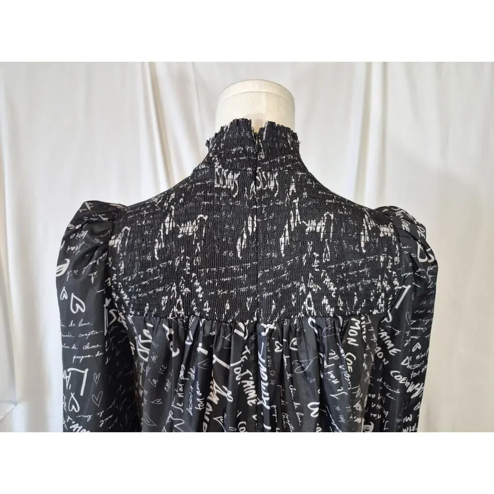cinq a sept | Dresses | Cinq A Sept Love Note Rika Black Mini Dress Us ...
